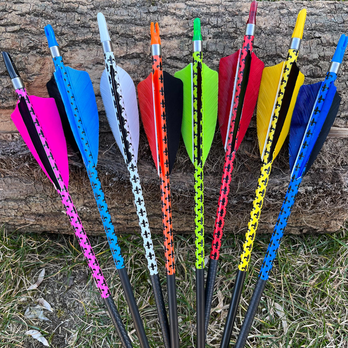 Draven Archery - Fleur de Lis Red Arrow Wraps